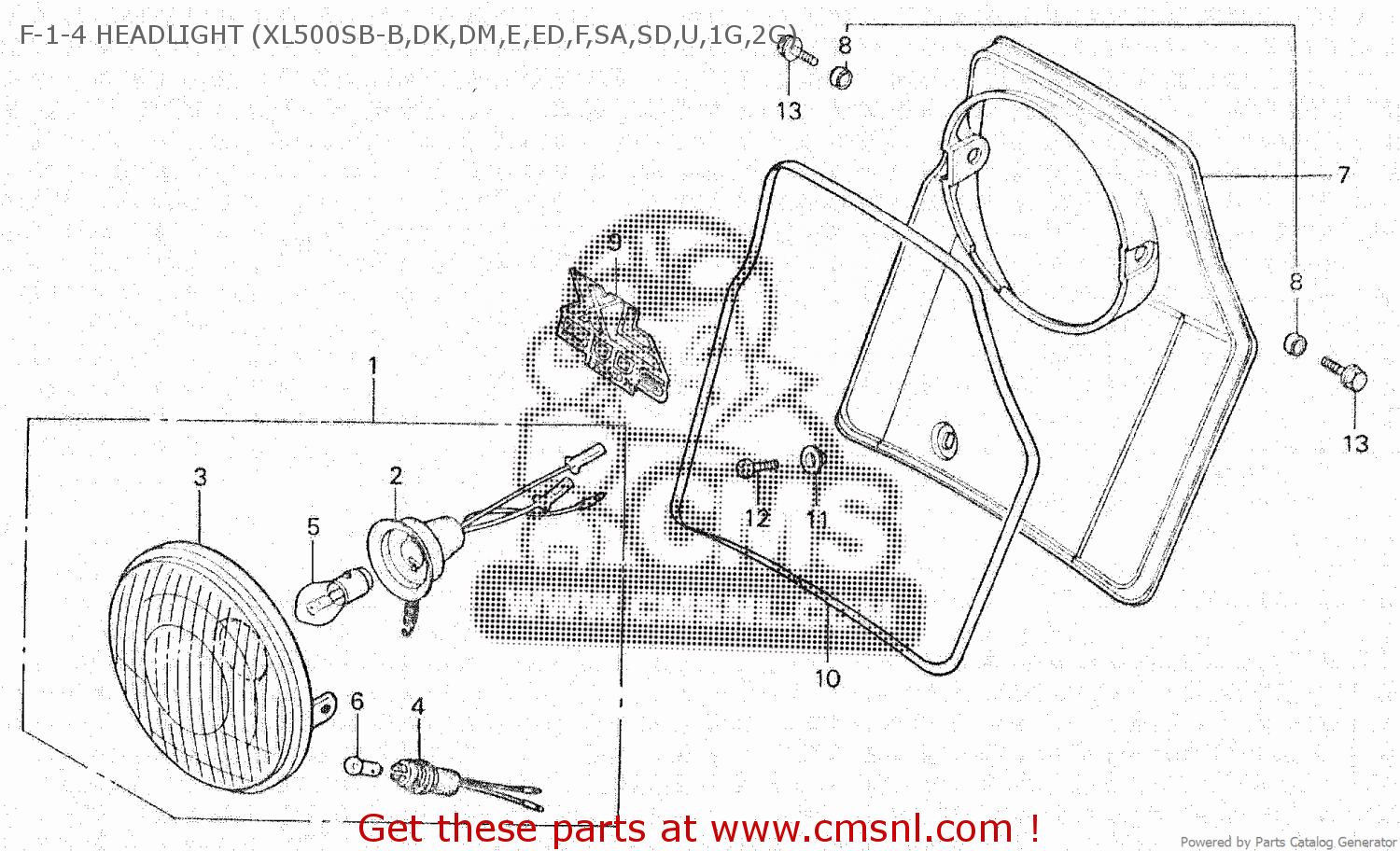 Honda XL500S 1981 (B) BELGIUM parts lists and schematics