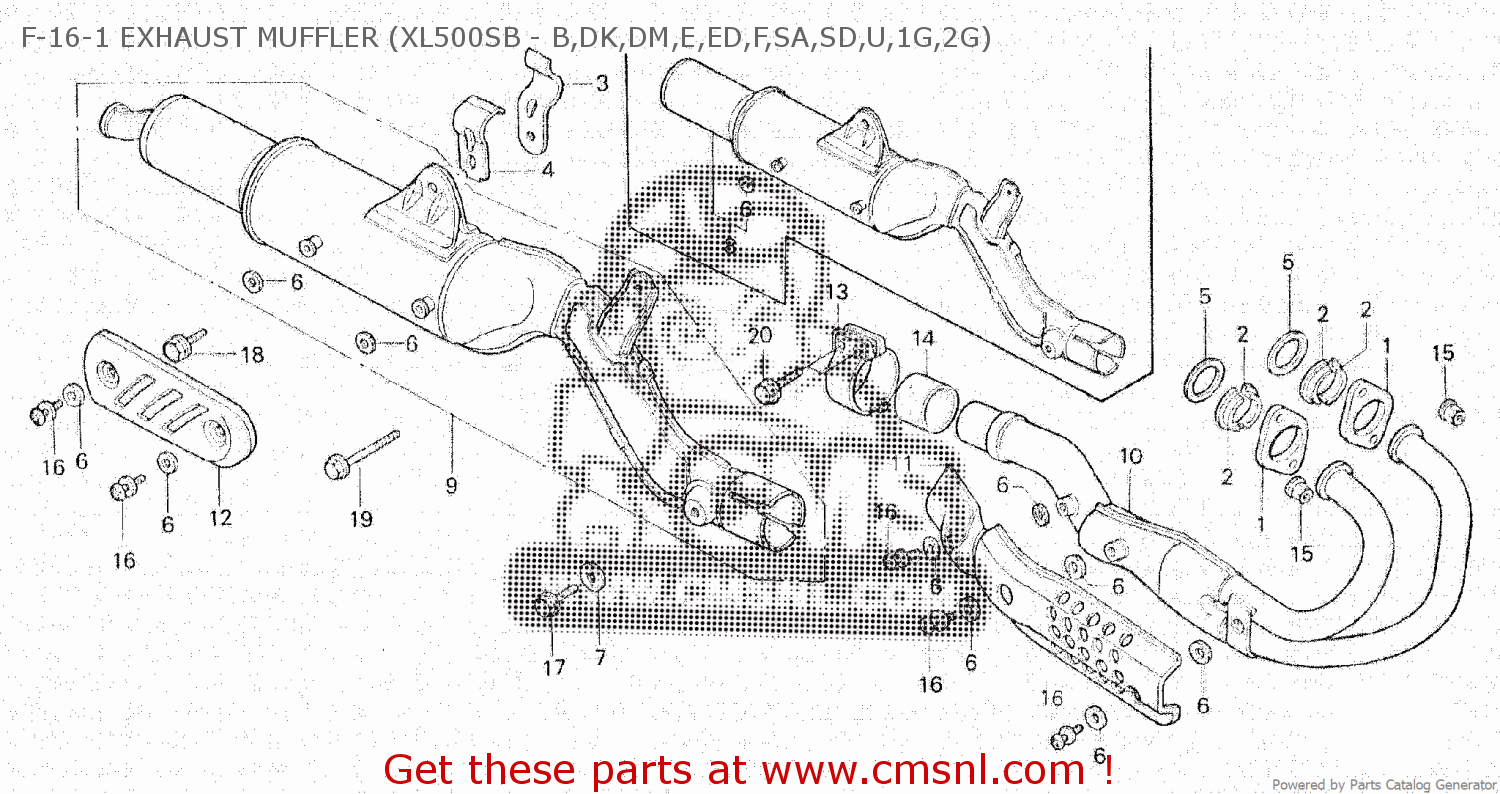 Honda XL500S 1981 (B) BELGIUM parts lists and schematics