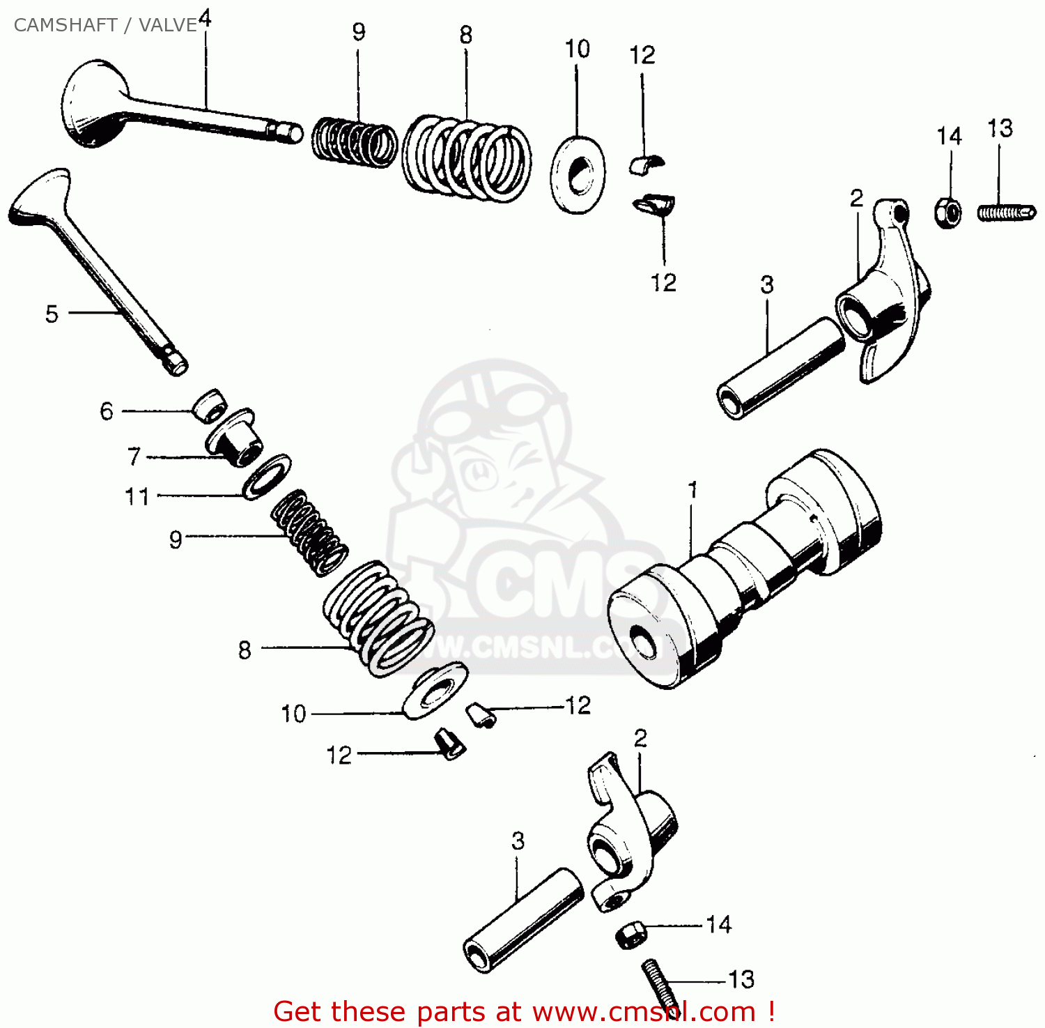 Honda XL70 1976 USA parts lists and schematics