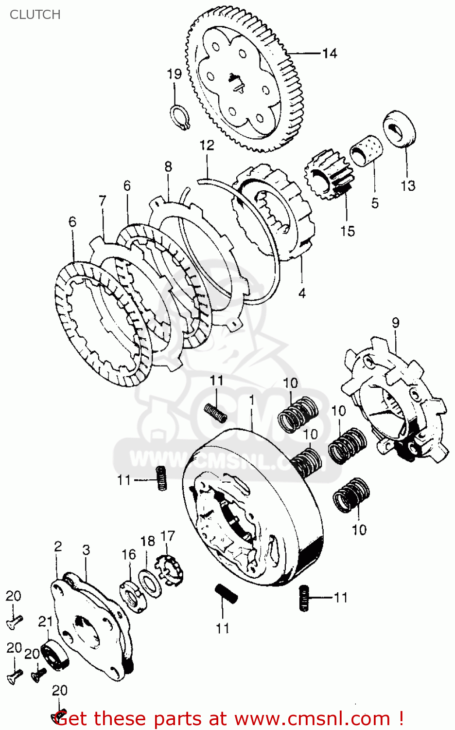 Honda XL70 1976 USA parts lists and schematics