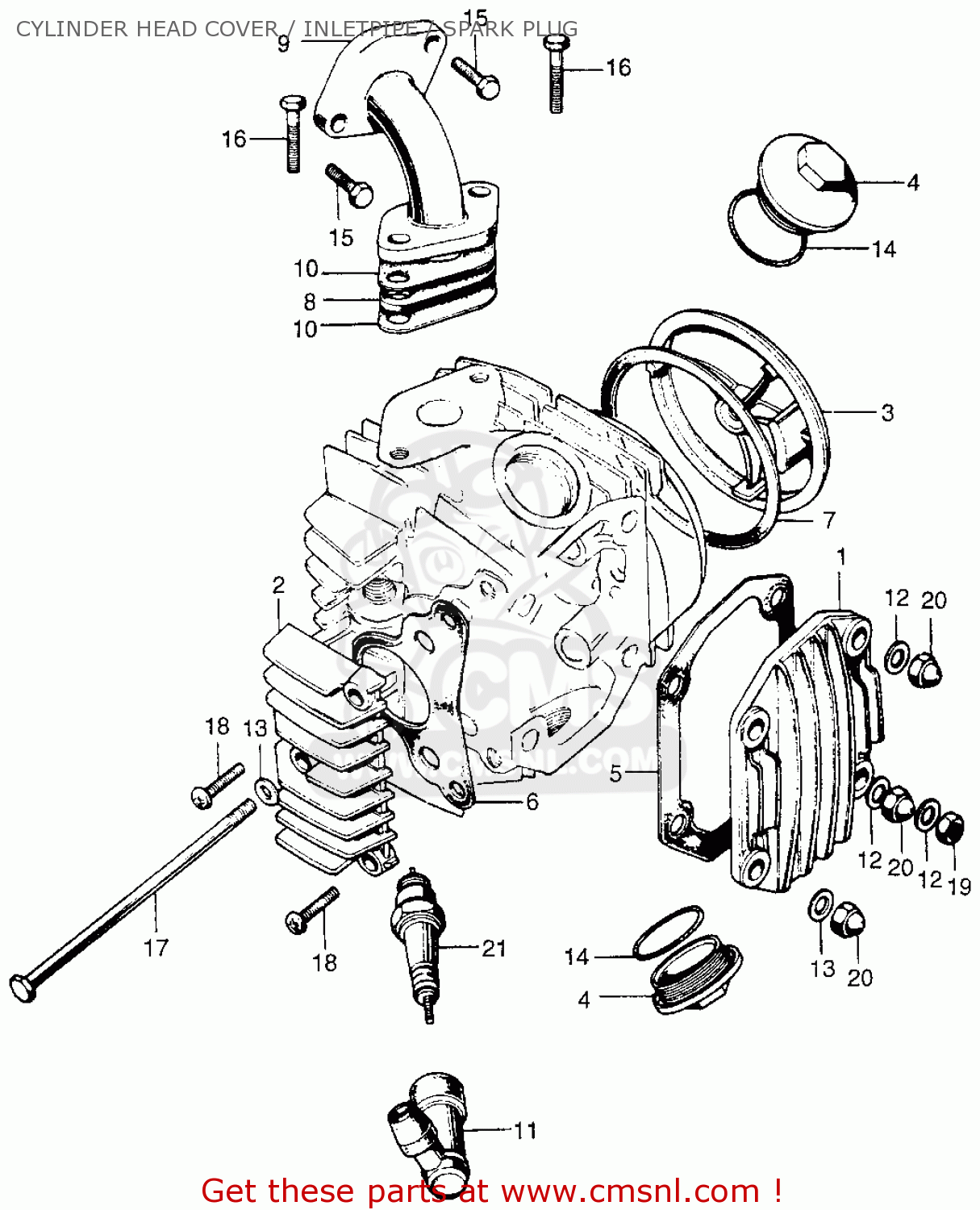 Honda XL70 1976 USA parts lists and schematics