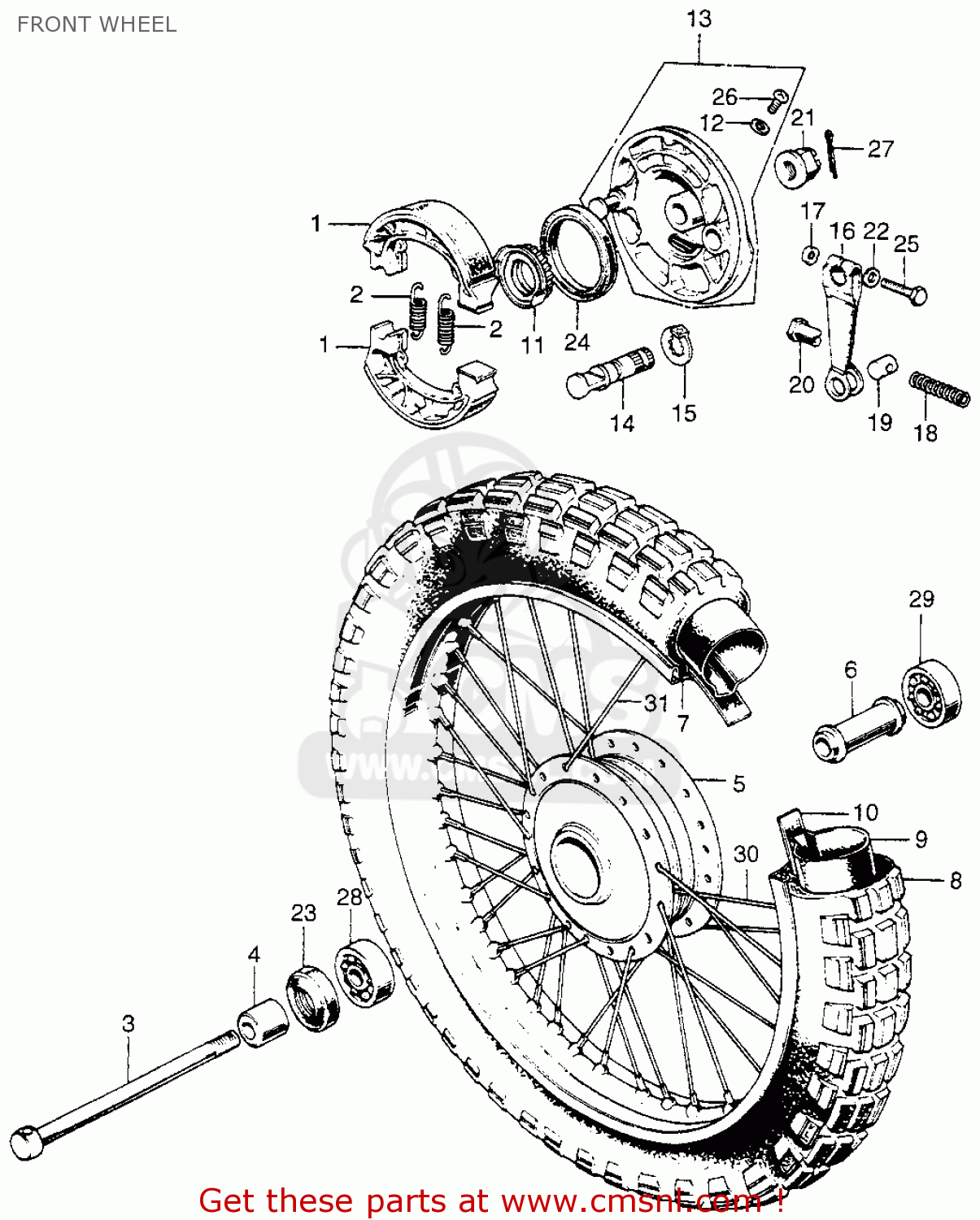 Honda XL70 1976 USA parts lists and schematics