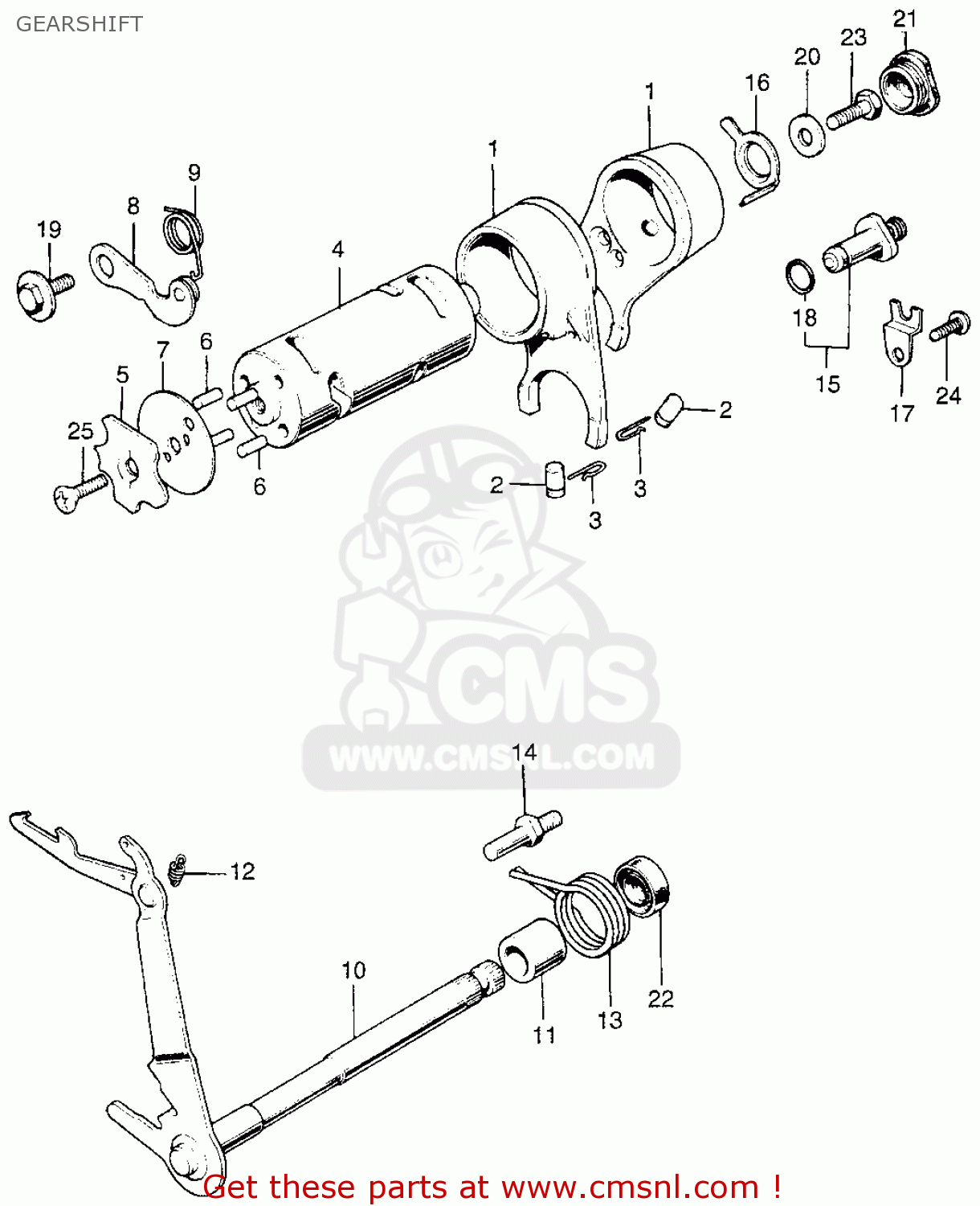 Honda XL70 1976 USA parts lists and schematics