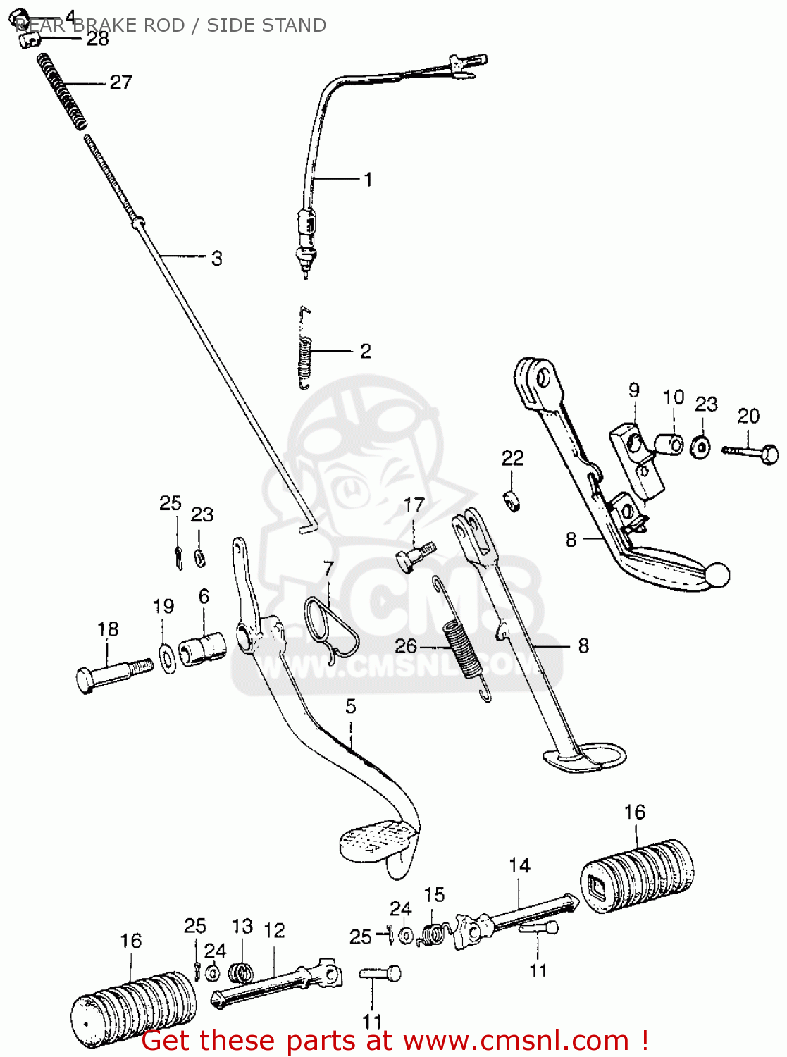 Honda XL70 1976 USA parts lists and schematics