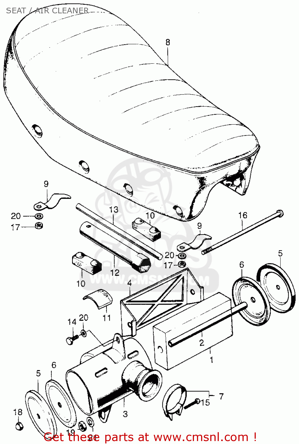 Honda Honda XL70 K0 1976 USA parts lists and schematics