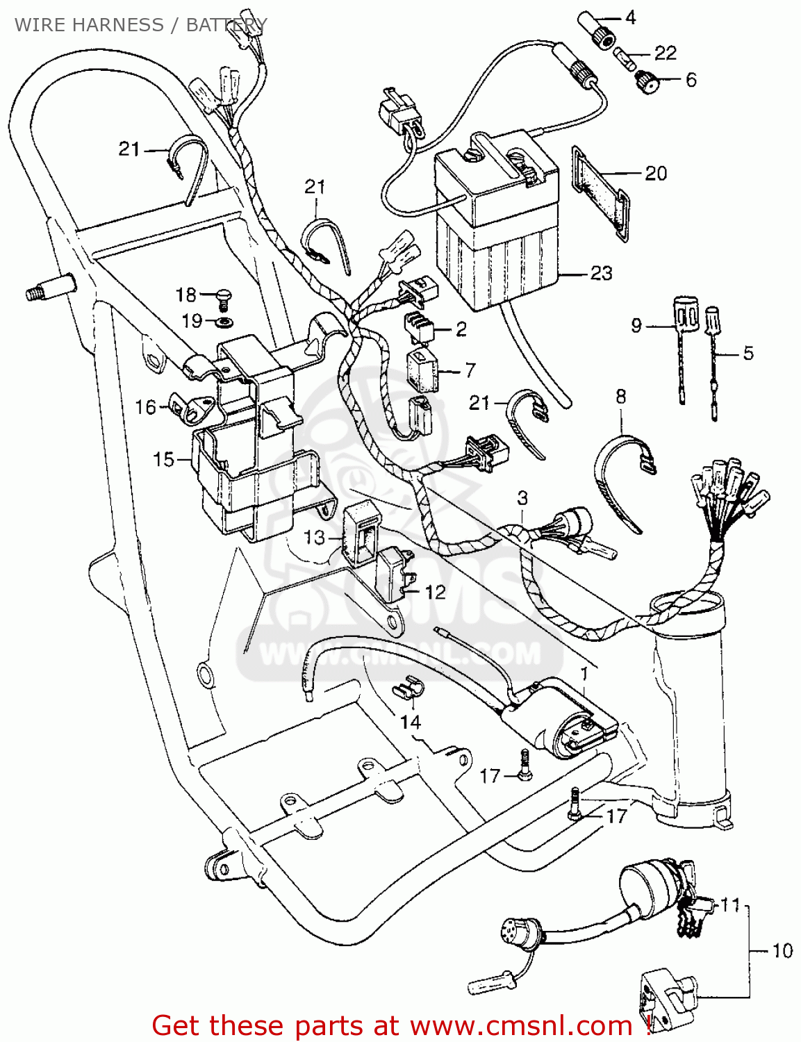 Honda Honda XL70 K0 1976 USA parts lists and schematics