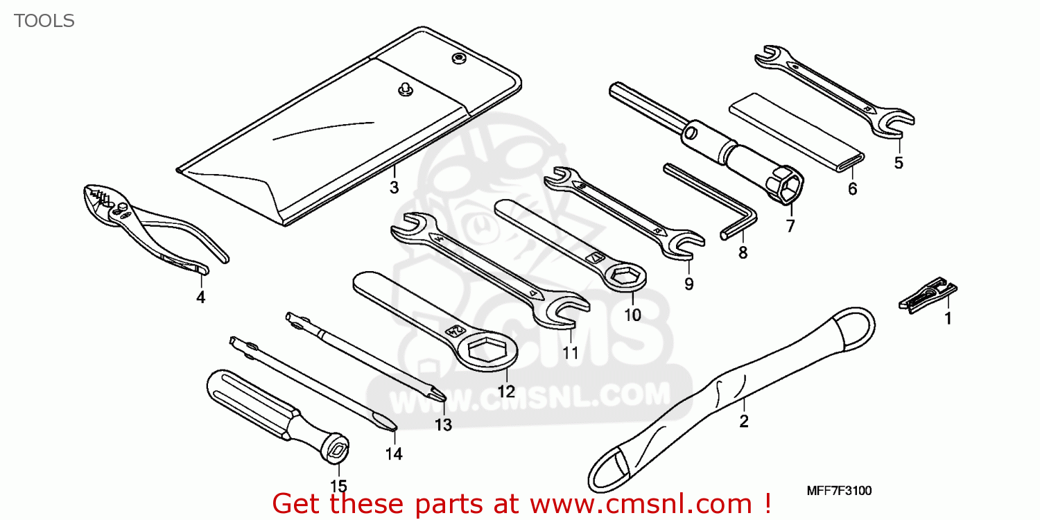 Honda XL700V TRANSALP 2008 (8) ENGLAND TOOLS - buy TOOLS spares online