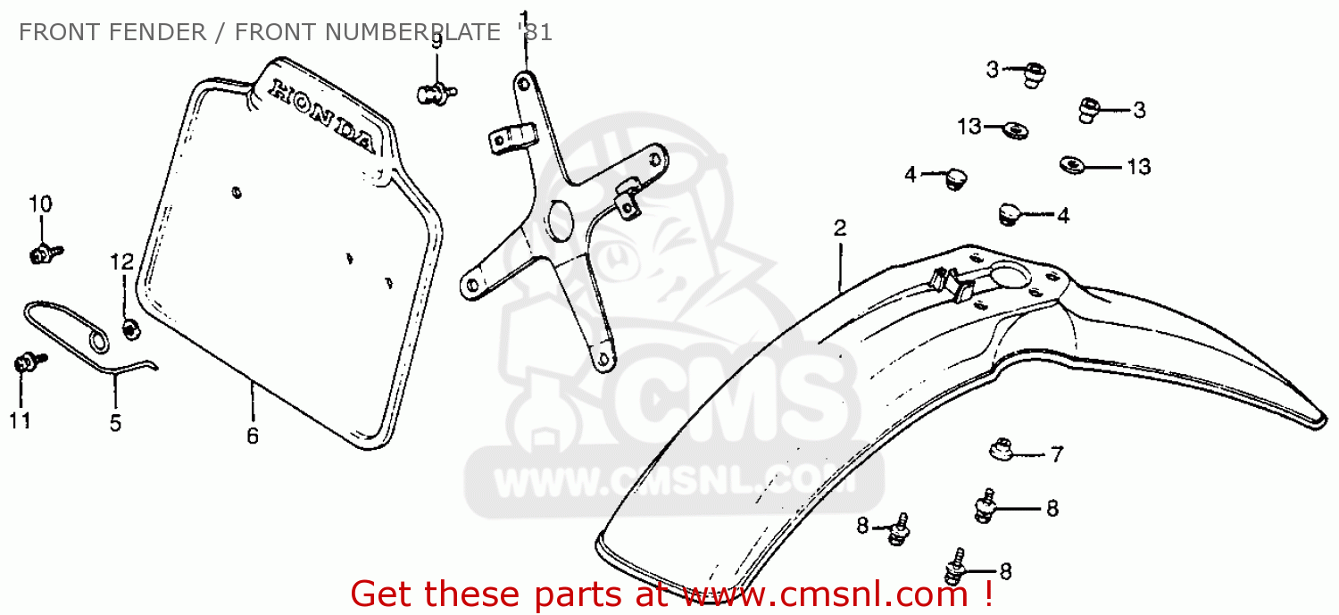 Honda XR100 1981 (B) USA parts lists and schematics