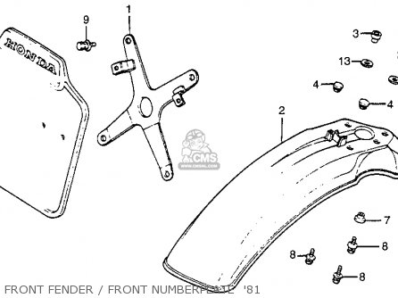 Honda XR100 1981 (B) USA parts lists and schematics