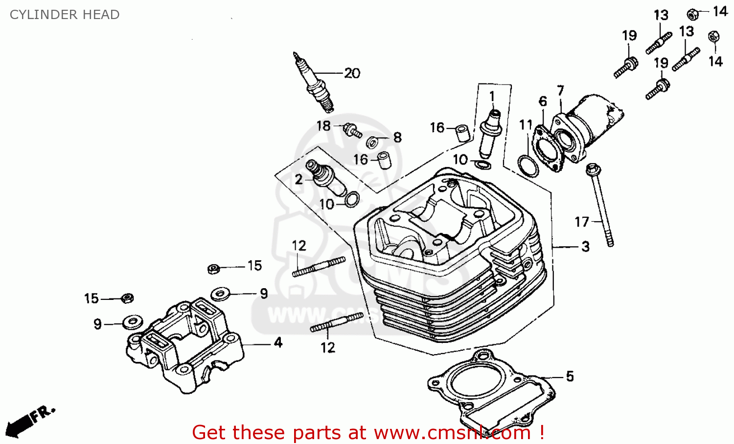 Honda XR100R 1995 (S) USA parts lists and schematics