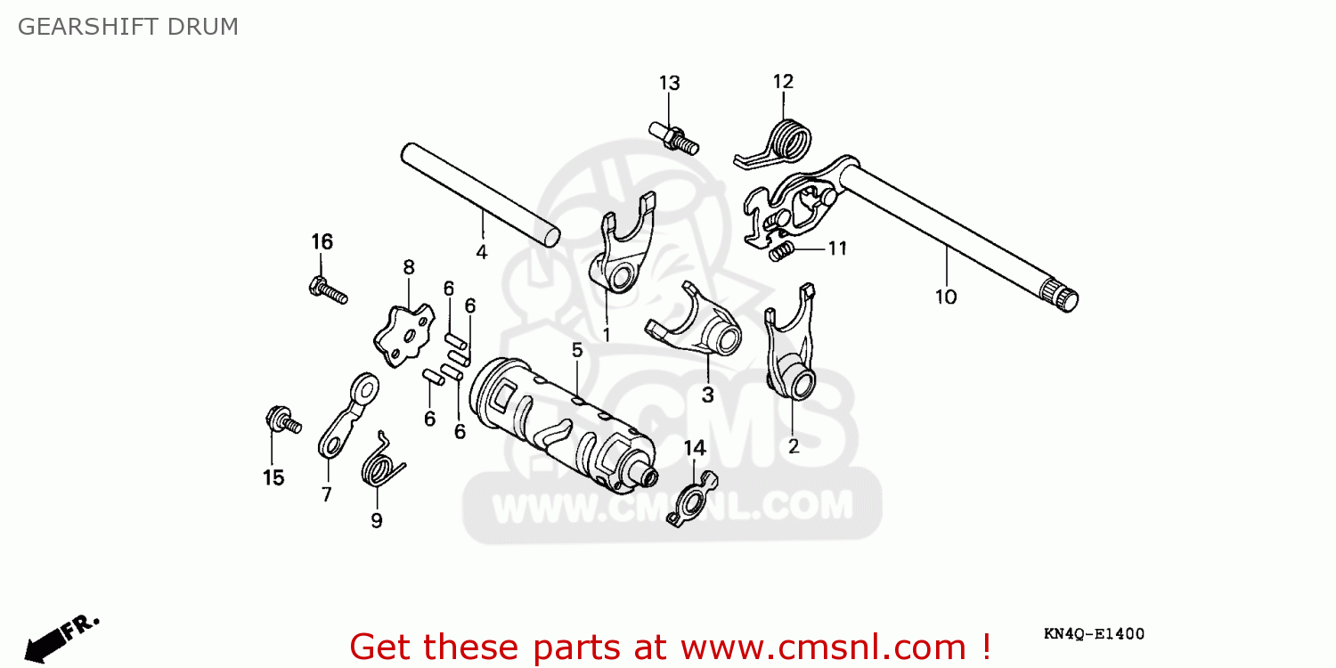 Honda XR100R 1999 (X) EUROPEAN DIRECT SALES GEARSHIFT DRUM - buy ...