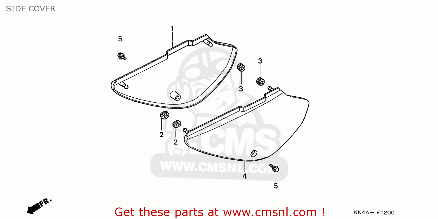 Honda XR100R 2001 (1) EUROPEAN DIRECT SALES SIDE COVER - buy SIDE COVER ...