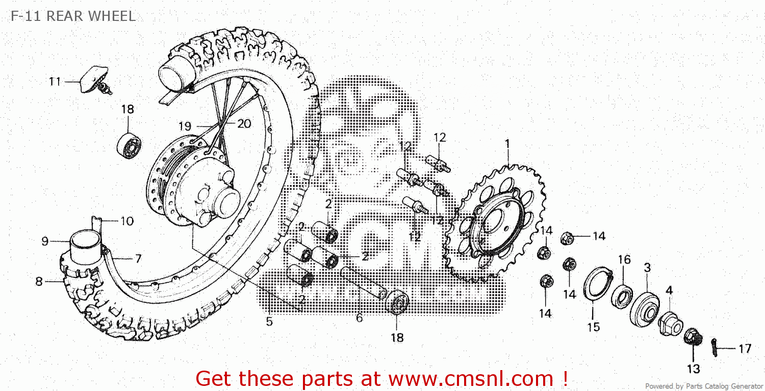 Honda Honda XR200 1980 (A) CANADA parts lists and schematics