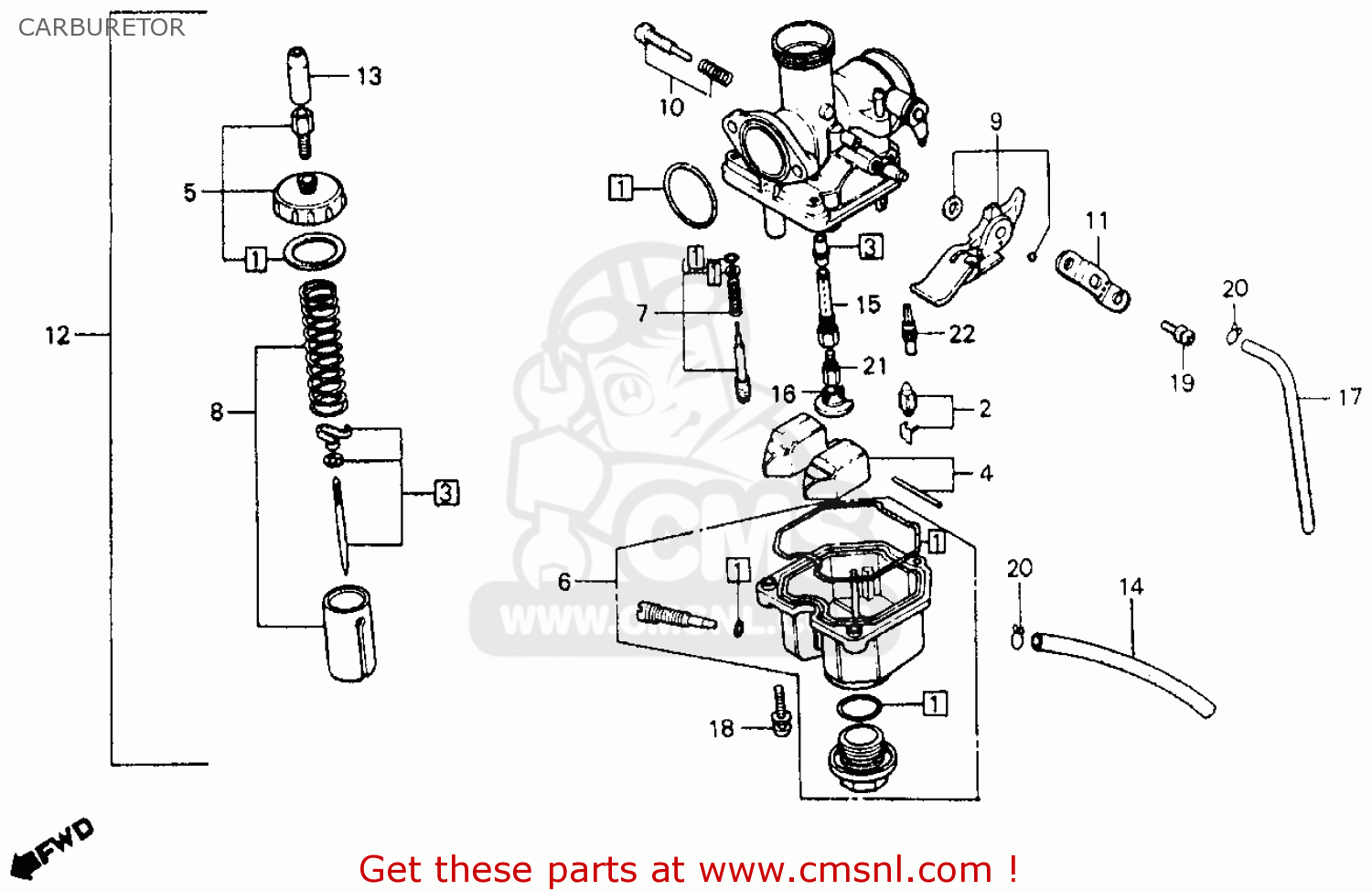 Honda XR200 1980 (A) USA parts lists and schematics