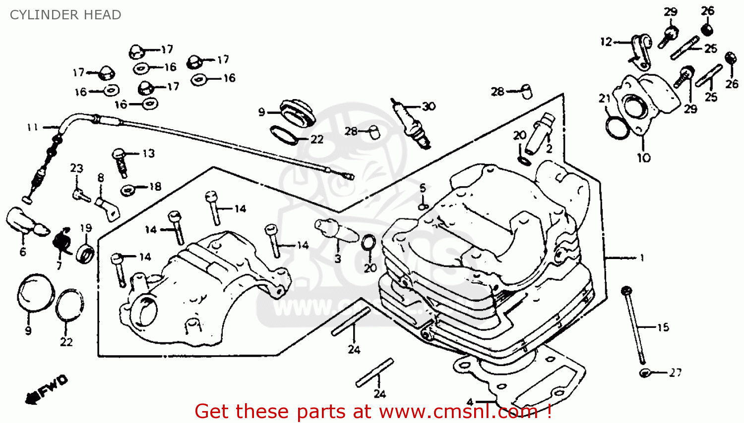 Honda XR200 1984 (E) USA parts lists and schematics