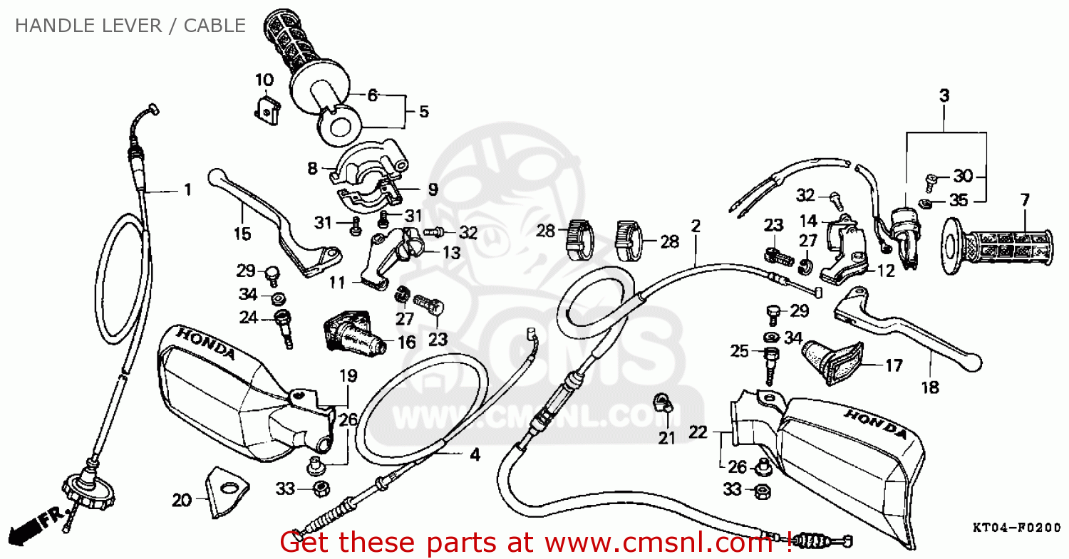 Honda XR200R 2002 (2) USA parts lists and schematics