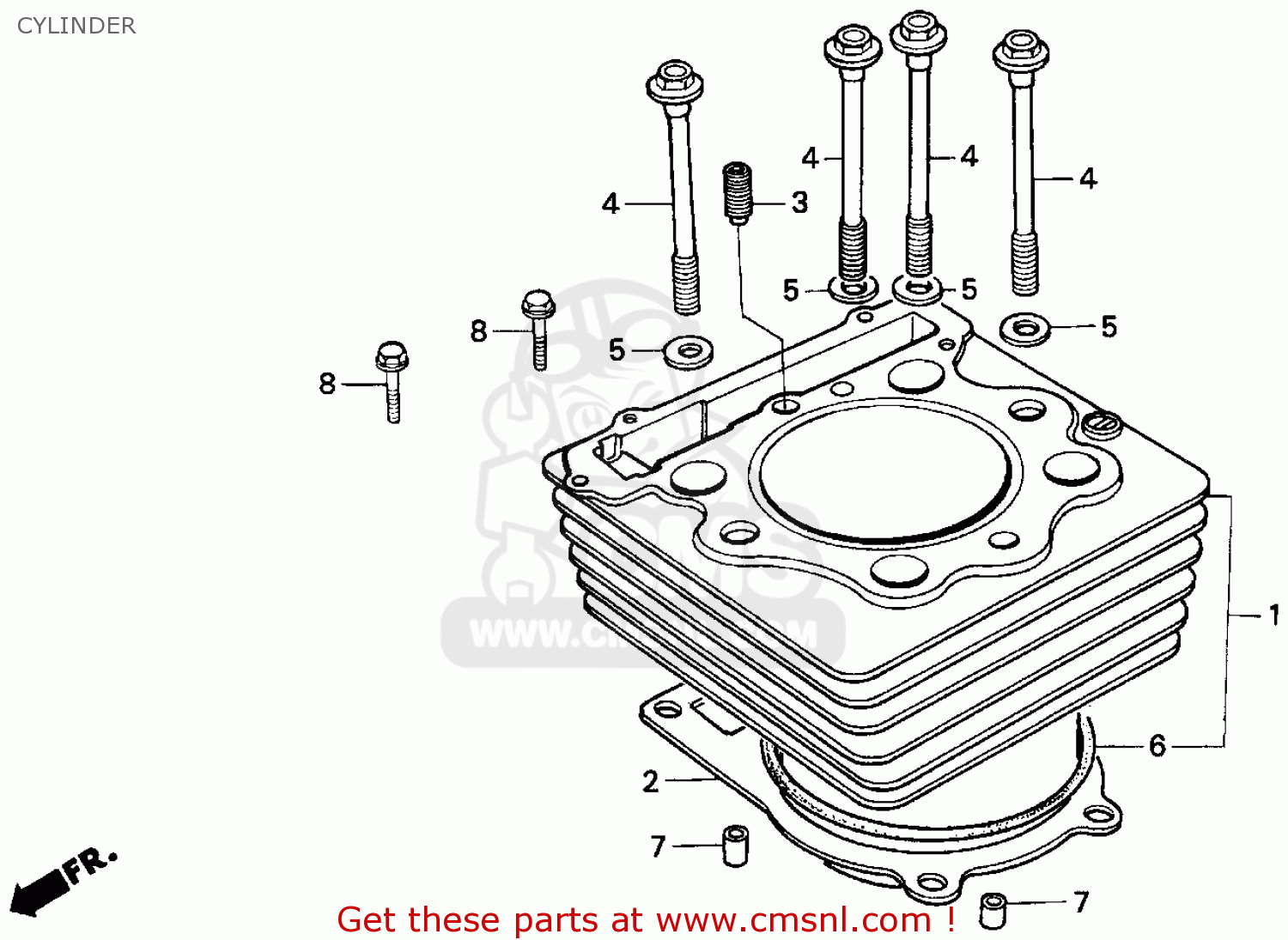 Honda XR250L 1991 (M) USA parts lists and schematics