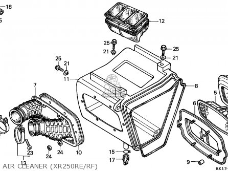 Honda Honda XR250R 1984 (E) AUSTRALIA parts lists and schematics