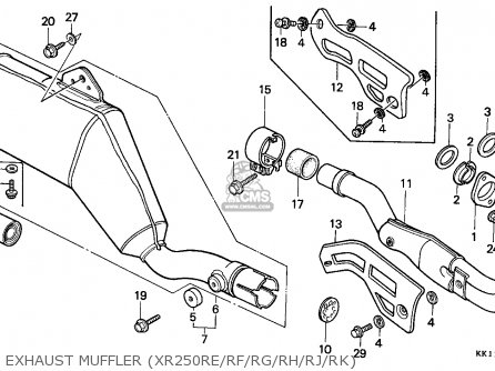 Honda Honda XR250R 1984 (E) AUSTRALIA parts lists and schematics