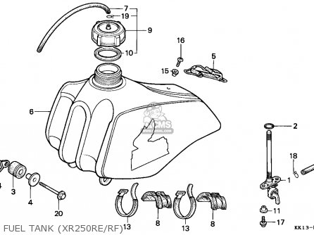 Honda Honda XR250R 1984 (E) AUSTRALIA parts lists and schematics