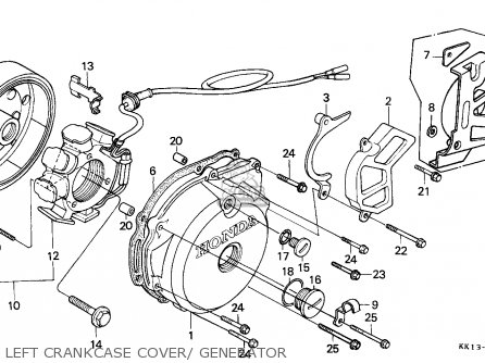 Honda Honda XR250R 1984 (E) AUSTRALIA parts lists and schematics