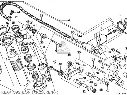 Honda Honda XR250R 1984 (E) AUSTRALIA parts lists and schematics