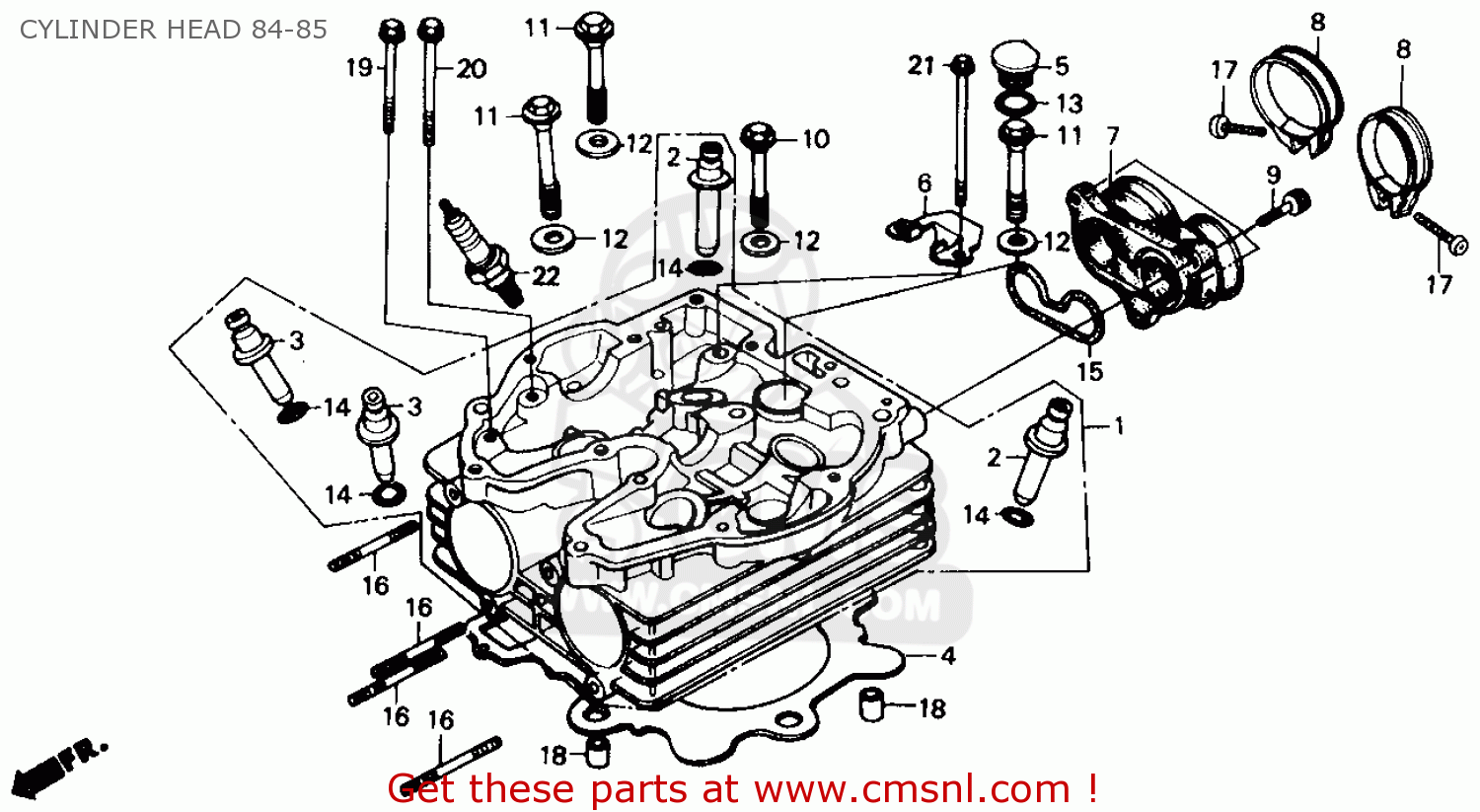 Honda Honda XR250R 1984 (E) USA parts lists and schematics