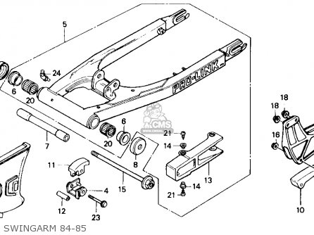 Honda XR250R 1985 (F) USA parts lists and schematics