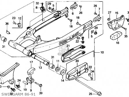 Honda XR250R 1986 (G) USA parts lists and schematics
