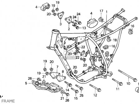 Honda XR250R 1992 (N) USA parts lists and schematics