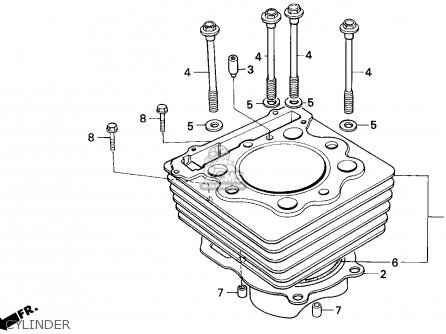 Honda XR250R 1993 (P) USA parts lists and schematics