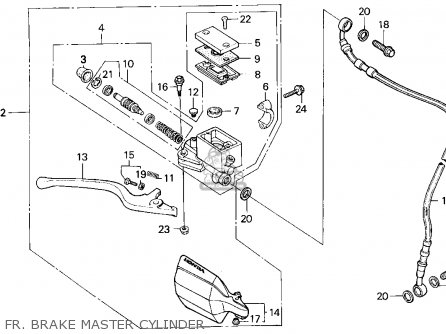 Honda XR250R 1993 (P) USA parts lists and schematics