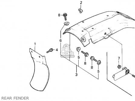 Honda XR250R 1993 (P) USA parts lists and schematics