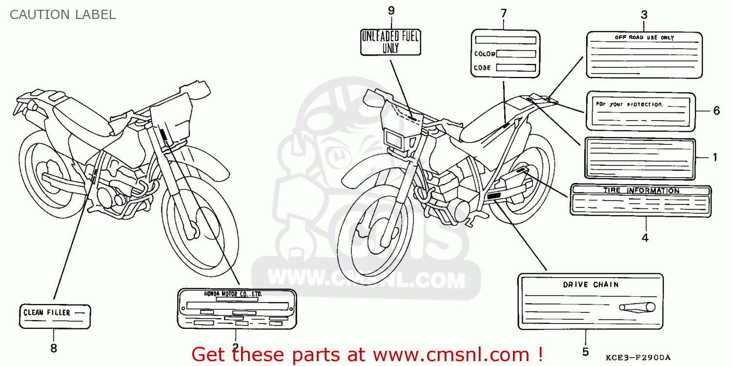 Honda XR250R 1996 (T) AUSTRALIA / SSW parts lists and schematics