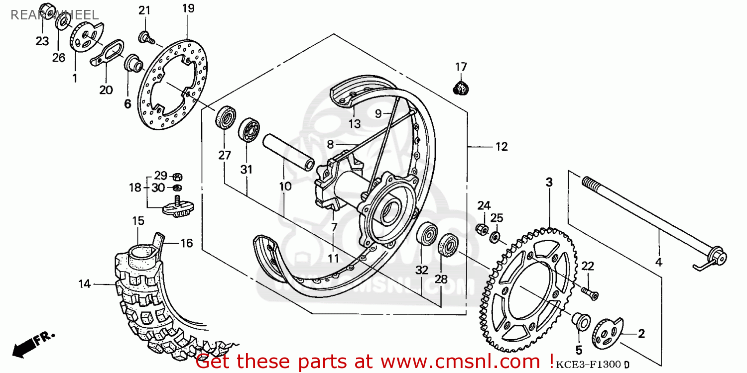 Honda XR250R 1996 (T) AUSTRALIA / SSW parts lists and schematics