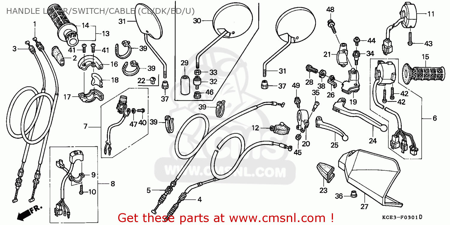 Honda XR250R 2000 (Y) AUSTRALIA / SSW parts lists and schematics