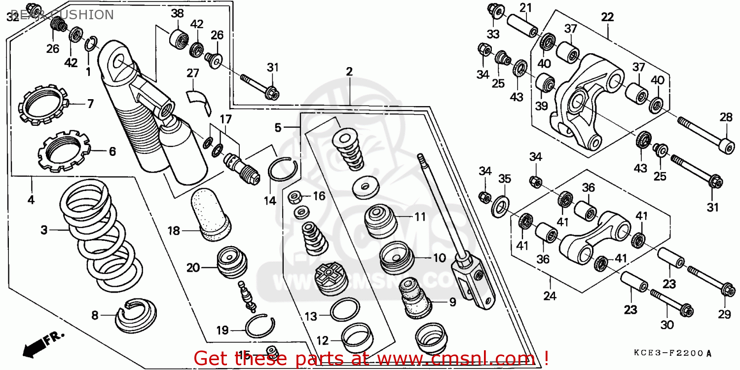 Honda Honda XR250R 2000 (Y) CANADA / REF parts lists and schematics