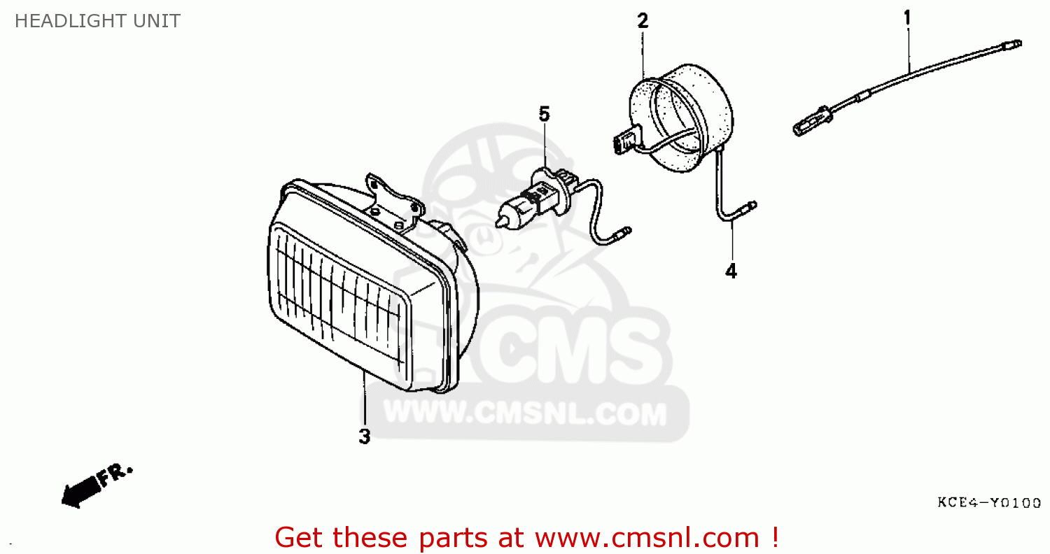 Honda XR250R 2003 (3) USA HEADLIGHT UNIT - buy HEADLIGHT UNIT spares online