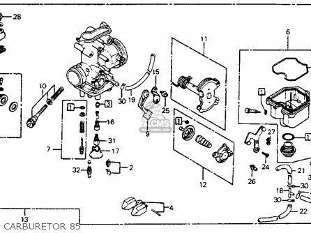 Honda XR350R 1985 (F) USA parts lists and schematics