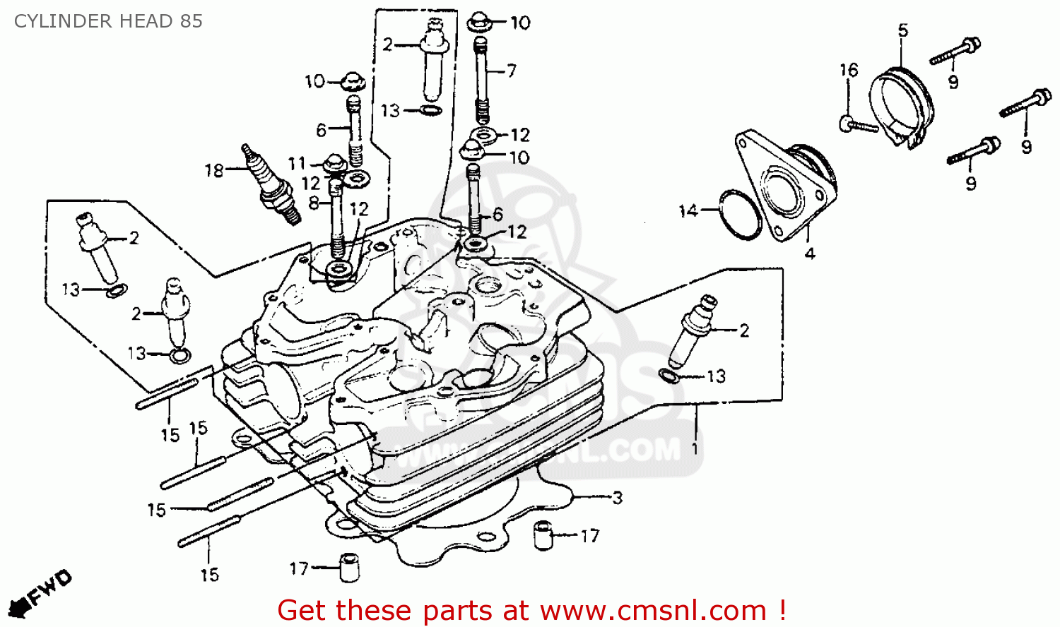 Honda XR350R 1985 (F) USA parts lists and schematics