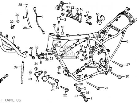 Honda XR350R 1985 (F) USA parts lists and schematics