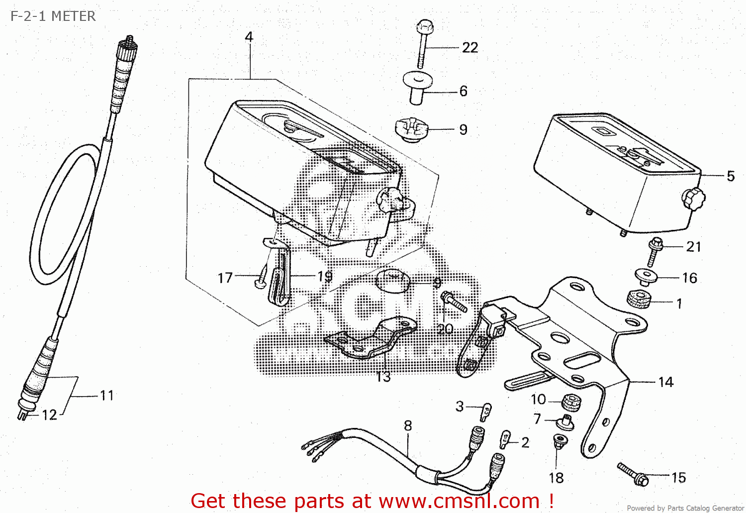Honda XR500R 1983 (D) F-2-1 METER - buy F-2-1 METER spares online