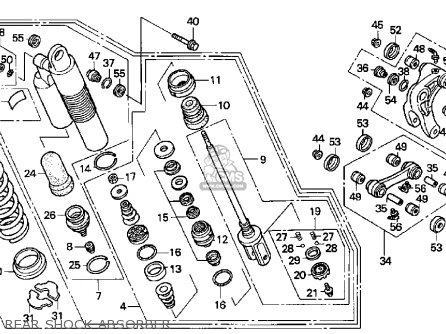 Honda XR600R 1995 (S) USA parts lists and schematics