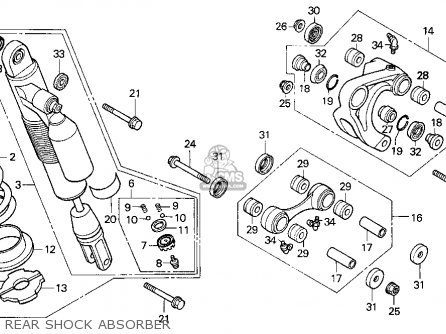 Honda XR650L 1994 (R) USA parts lists and schematics