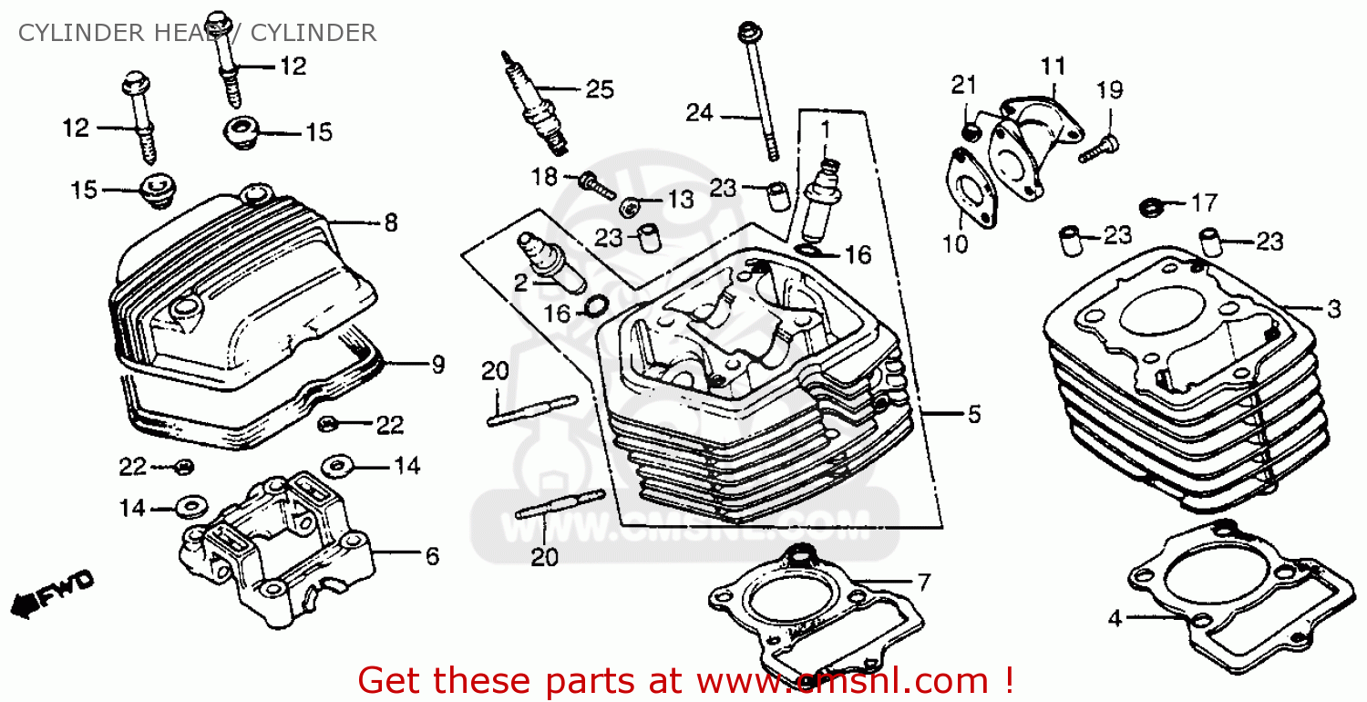 Honda Honda XR80 1980 (A) USA parts lists and schematics