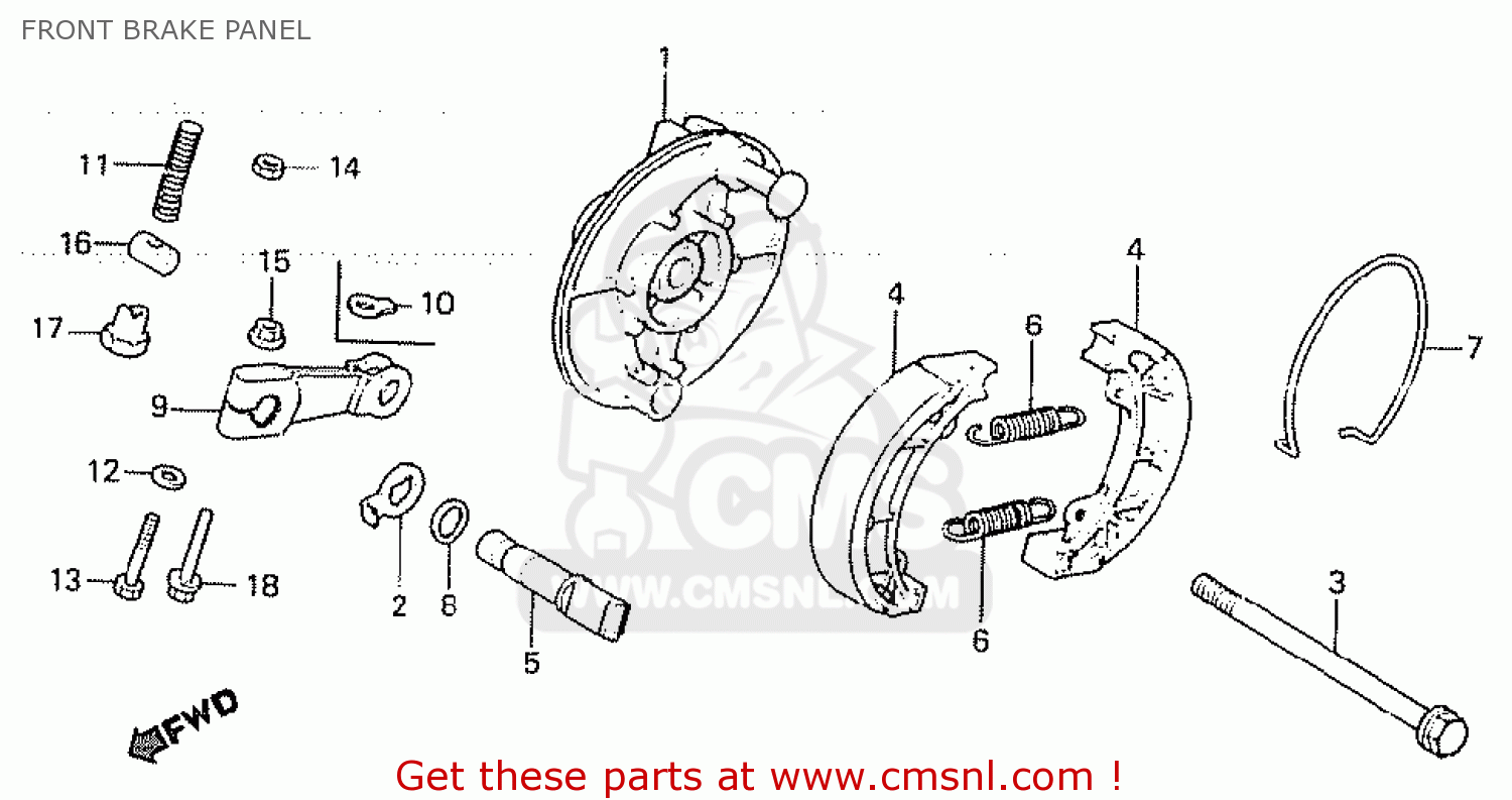 Honda Z50JZ MONKEY AUSTRALIA FRONT BRAKE PANEL - buy FRONT BRAKE PANEL ...