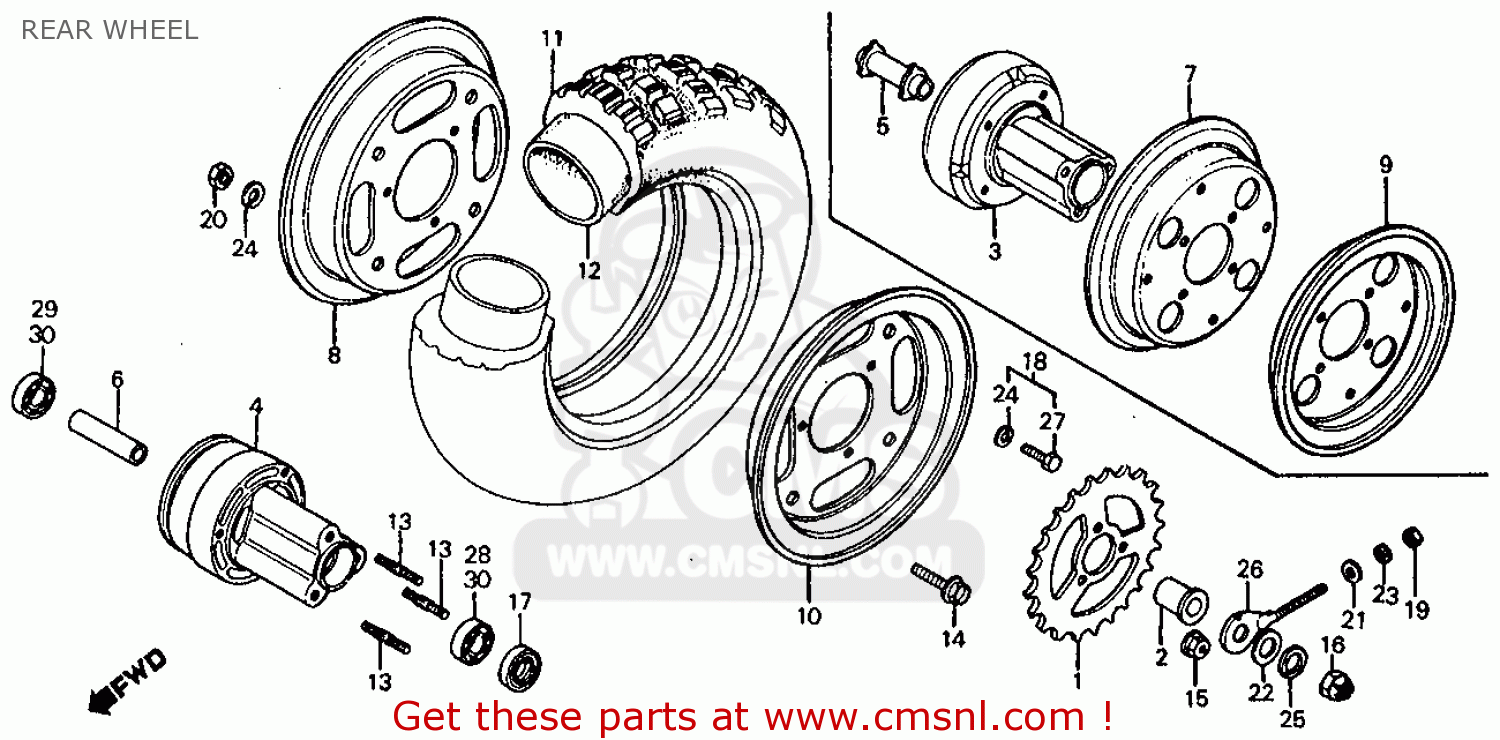 Honda Z50R 1980 (A) USA parts lists and schematics