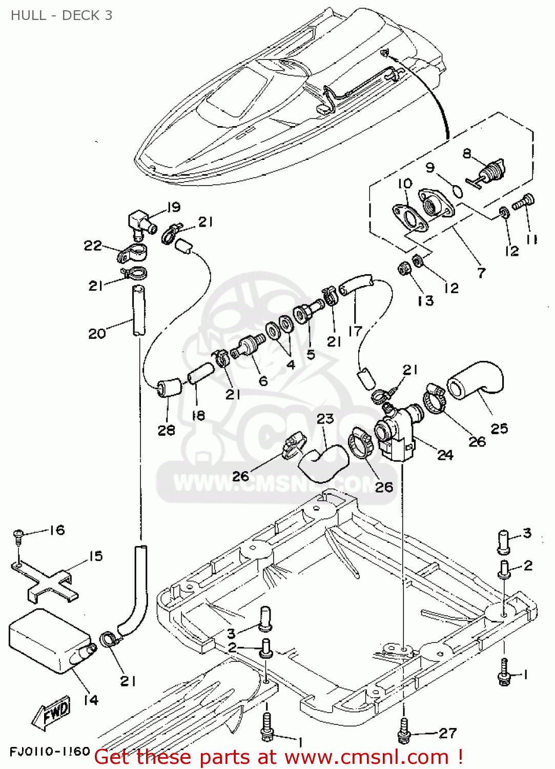 9044514M10: Hose (l500) Yamaha - buy the 90445-14M10-00 at CMSNL