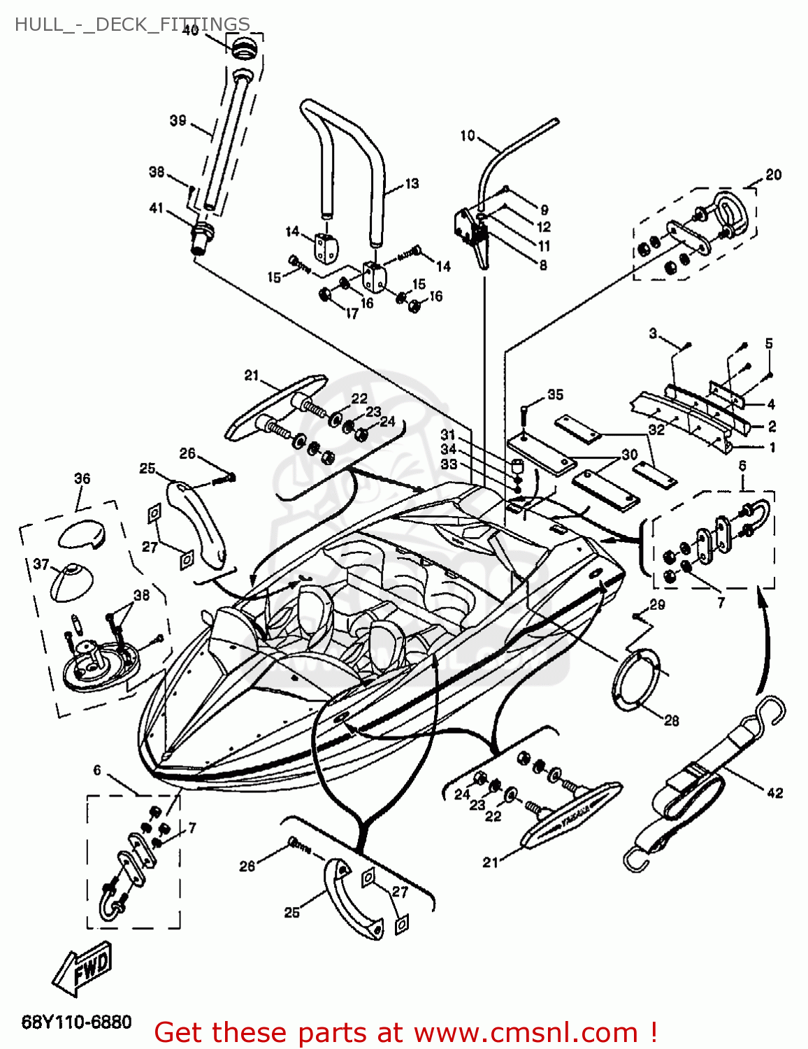 F0CU251900: Inner, Gunwale (rubrail Insert) Yamaha - buy the F0C-U2519 ...