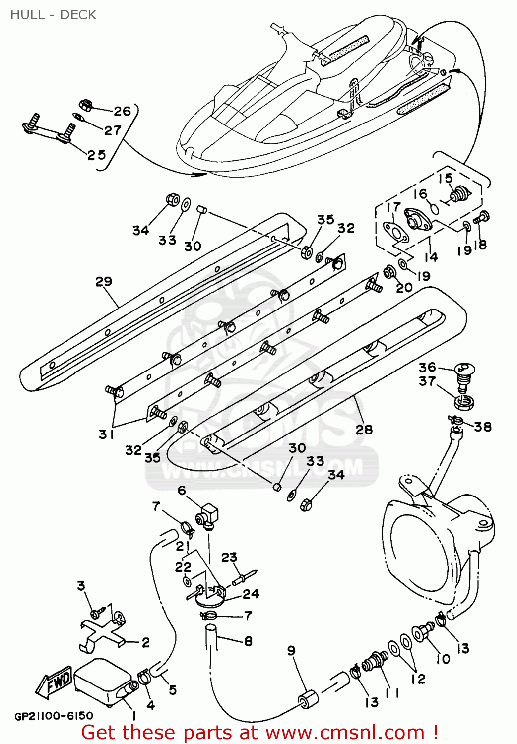 9044519M09: Hose (l550) Yamaha - buy the 90445-19M09 at CMSNL